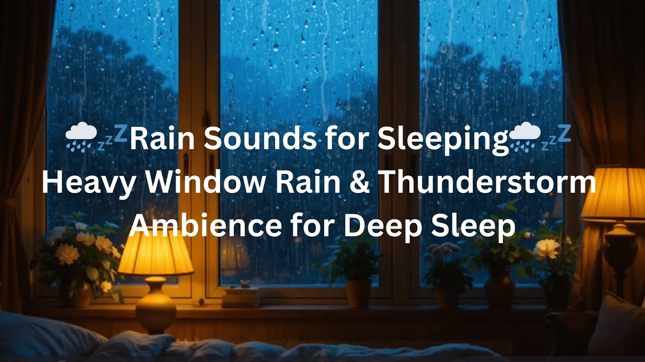 Rain Sounds for Sleeping – Heavy Window Rain & Thunderstorm Ambience ...