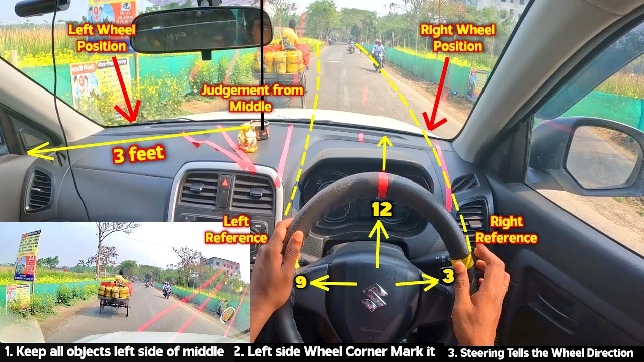 Car Driving Road Side Judgement & Left Right Side Judgement in Car ...