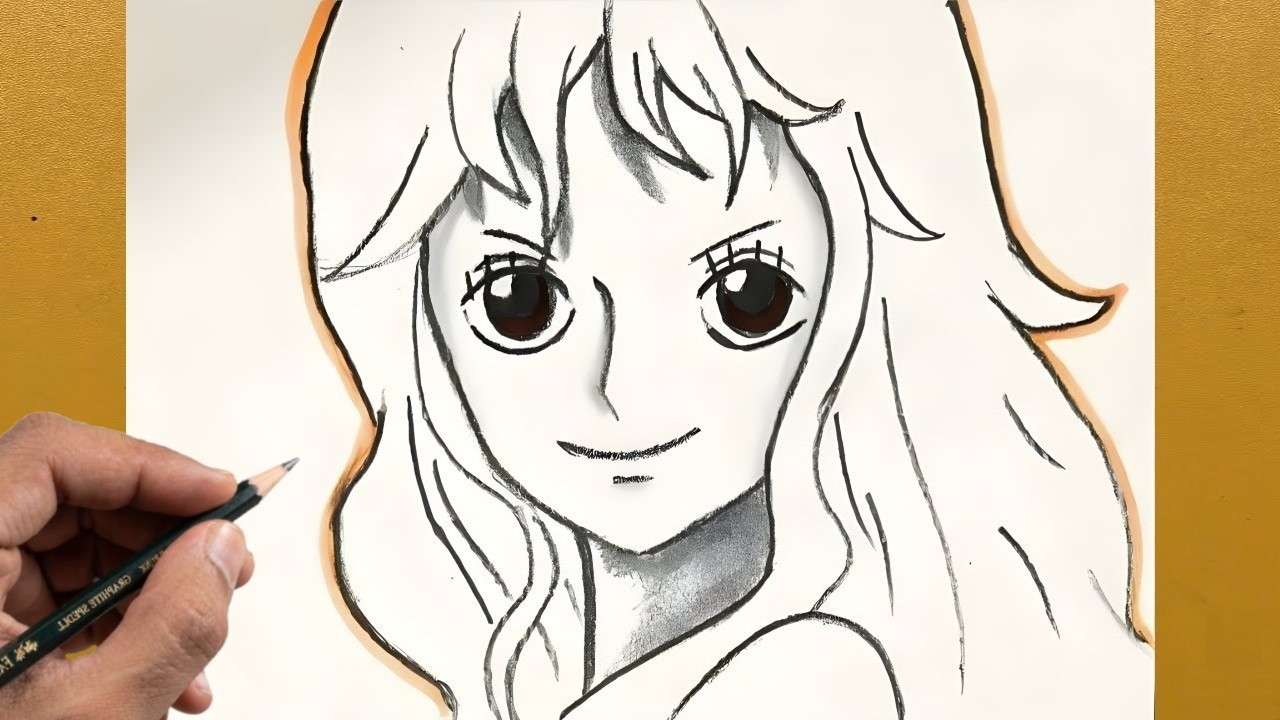 One Piece Nami Drawing Step-by-Step || Easy drawing ideas for beginners ...