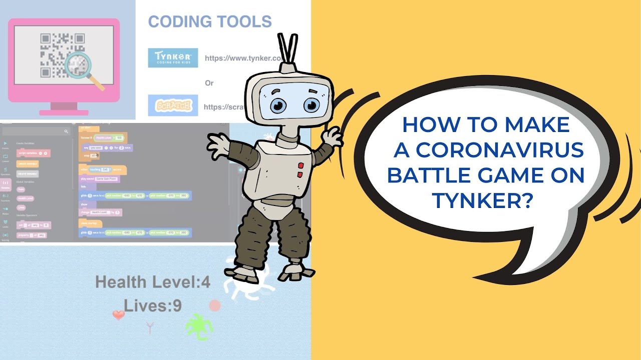 How to Make a Simple Coronavirus Battle Game on Tynker or Scratch ...