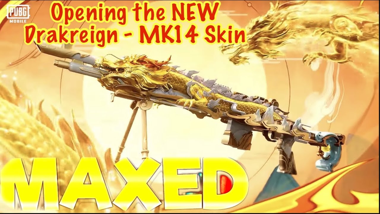 MAXING THE NEW MK14 Drakreign Gun Skin Then Using it in Metro Royale ...