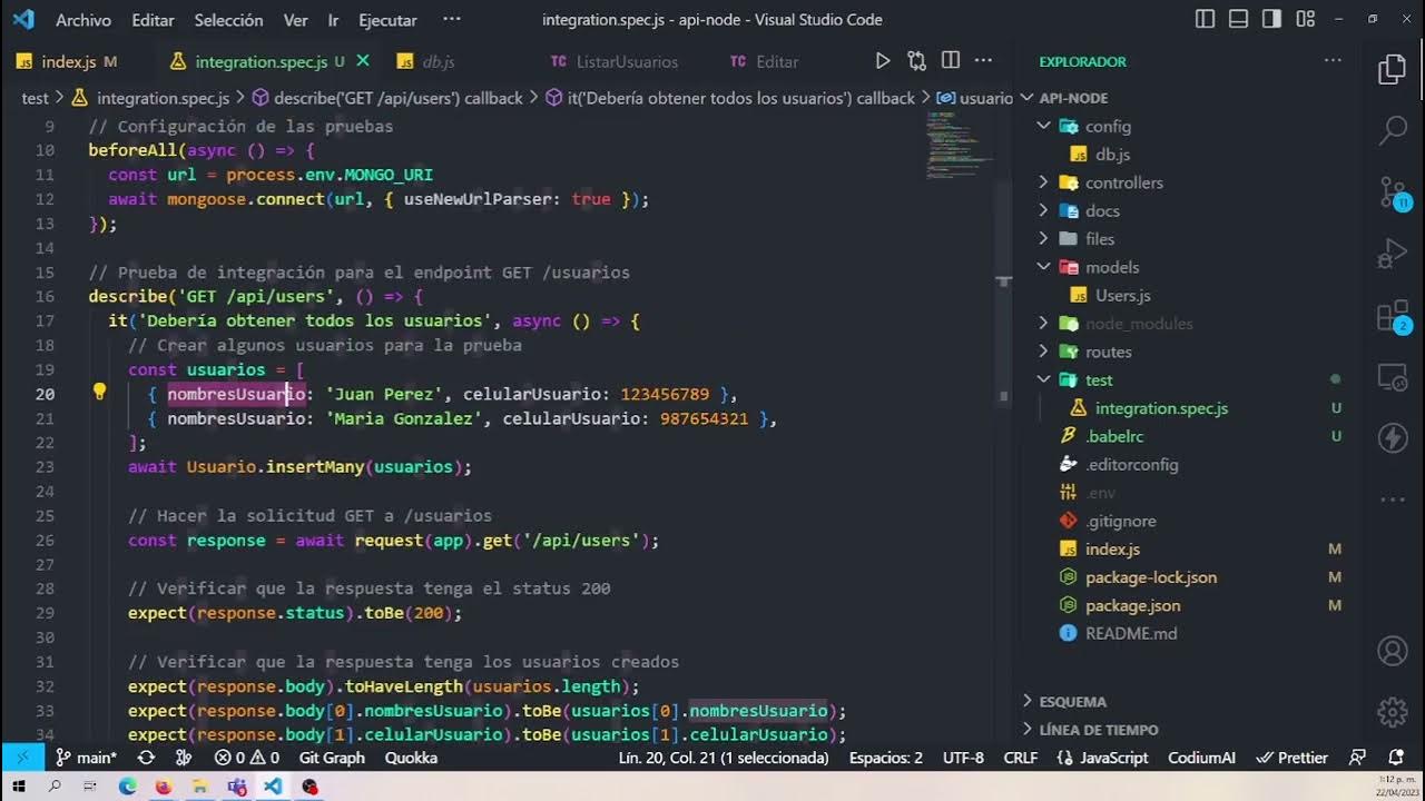 Introducción a node js vídeo 18 pruebas de integración con Jest y ...