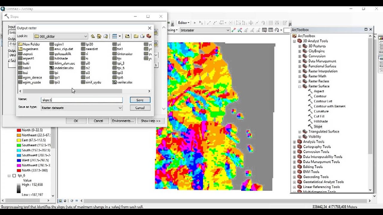 7.ArcGIS 10.3.1. Eğim ve Bakı haritları oluşturma/3D Analys Tools ...
