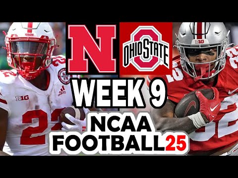 Nebraska at Ohio State - Week 9 Simulation (2024 Rosters for NCAA 14) - YouTube