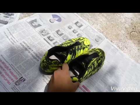 How to paint your football boots black - YouTube