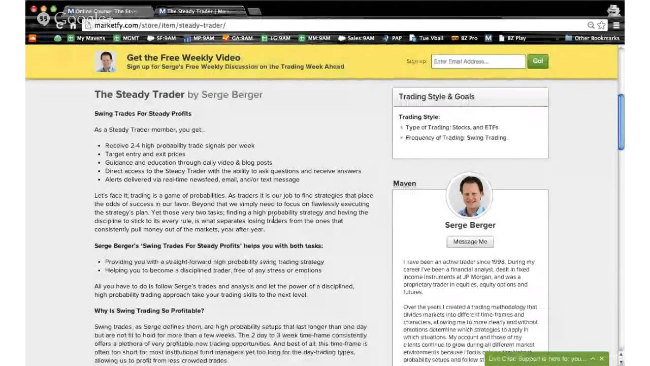 Serge Berger Swing Trading Webinar - YouTube