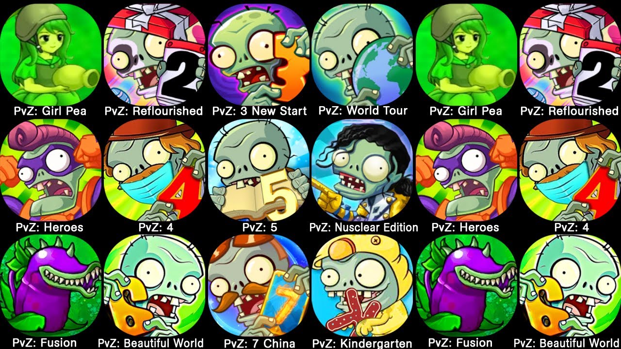 Plants vs Zombies : 3 New Start,PvZ: Nusclear Edition,PvZ: Heroes,PvZ ...
