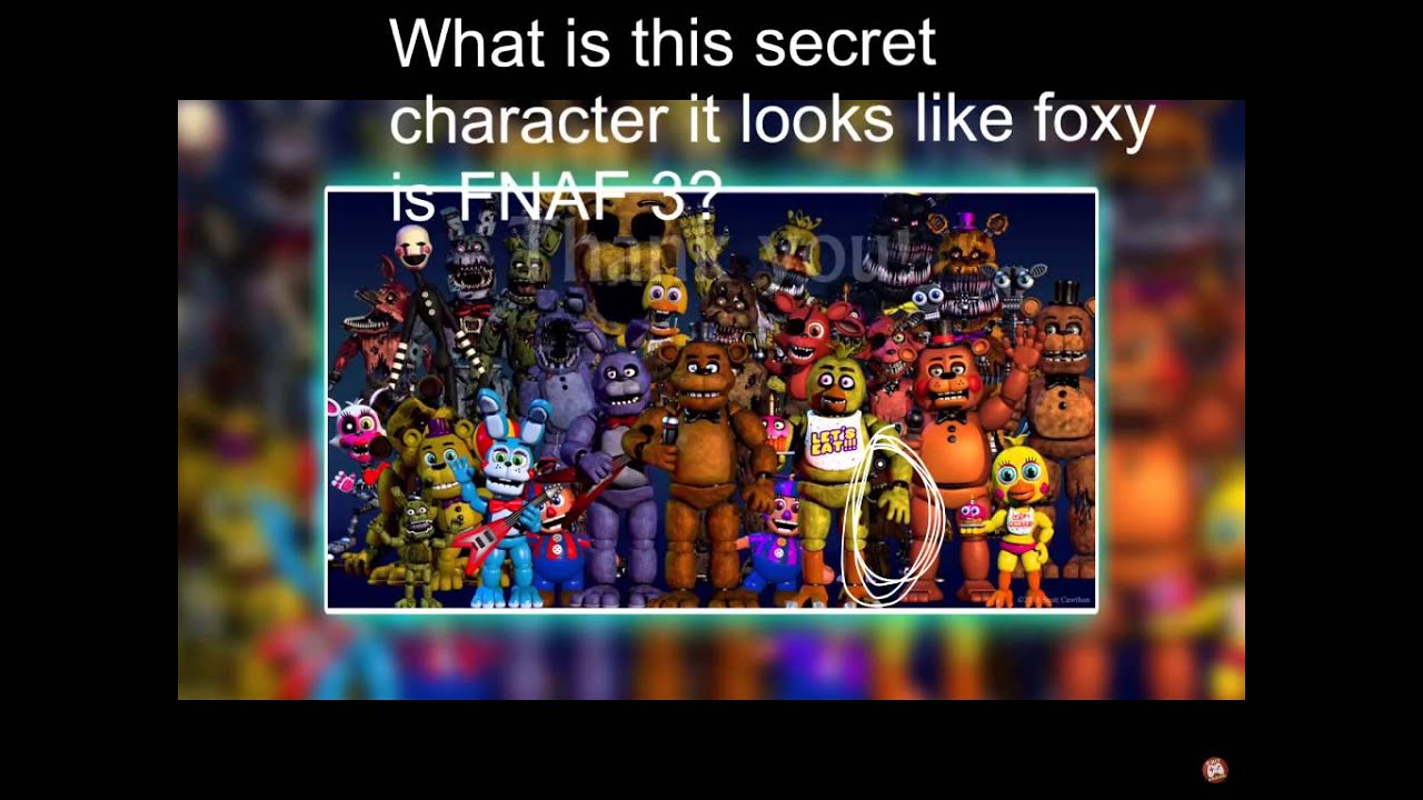 SECRET CHARACTER IN THE FNAF THANKYOU PHOTO - YouTube