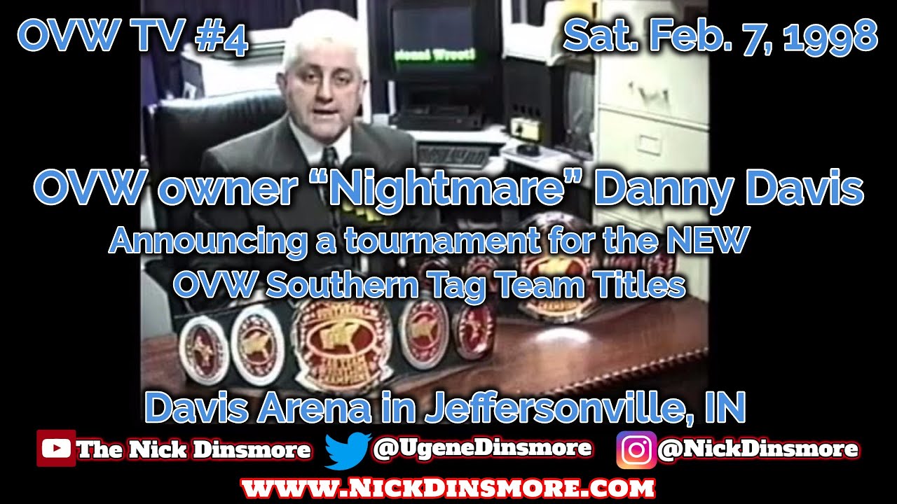 “Nightmare” Danny Davis presents new tag team titles! - YouTube
