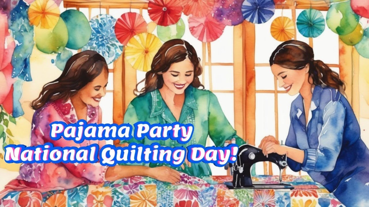 Part 1 of the Pajama Party to Celebrate National Quilting Day! - YouTube