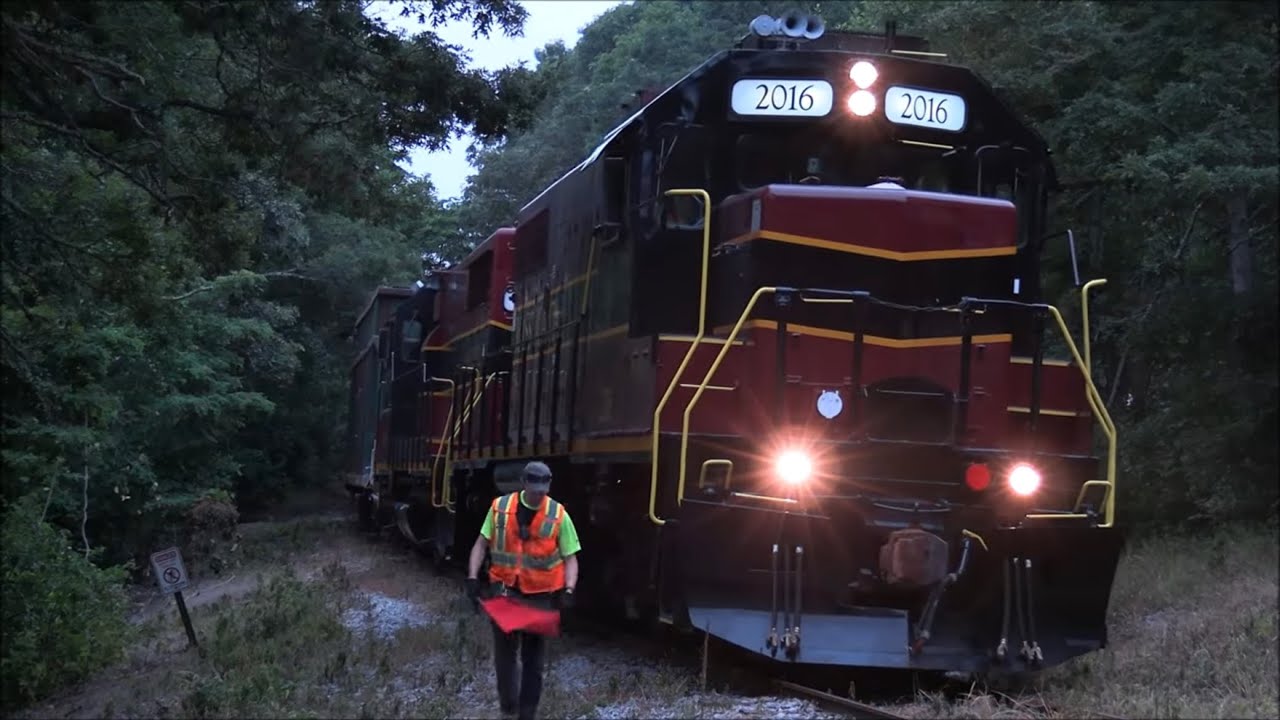 Mass Coastal Railroad 2016 first run! "Energy Train" chase Yarmouth to ...