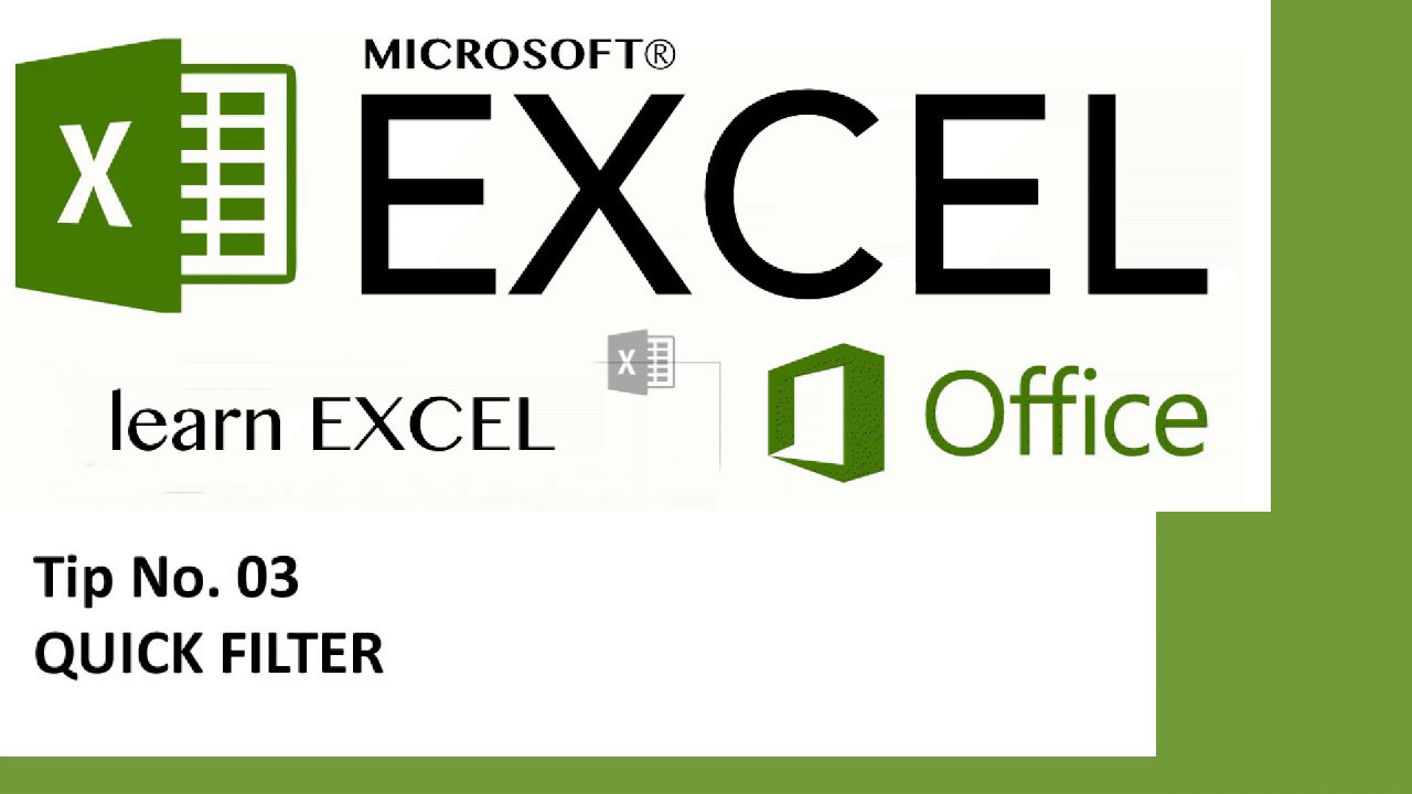 Trick No 03 How to apply quick filter option in excel (Tutorial) - YouTube