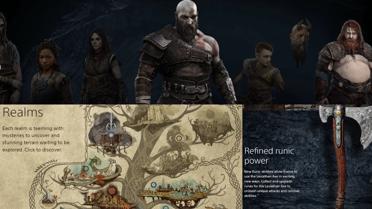 GoW Ragnarok Realms & Characters official Info from Playstation's ...