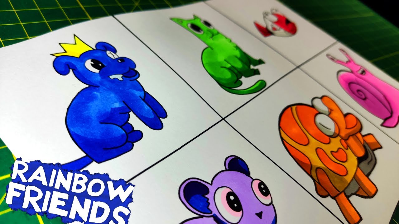 DIBUJO RAINBOW FRIENDS pero SON MASCOTAS 😮como dibujar A LOS RAINBOW ...