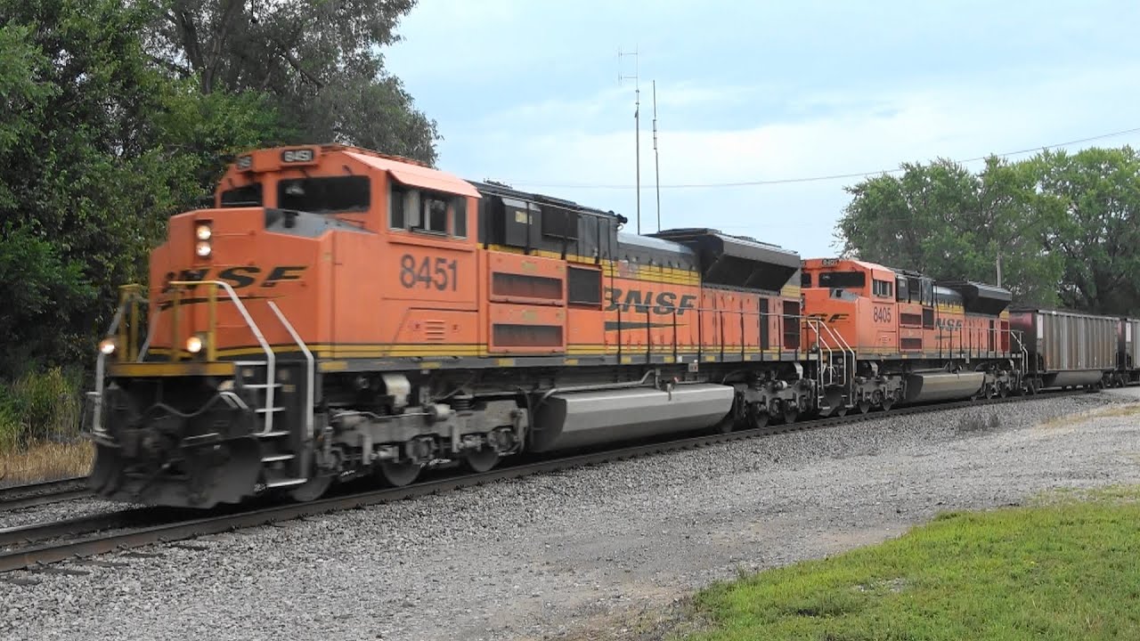 BNSF 8451 Leads a Coal Train, Colona, IL 9/3/25 - YouTube