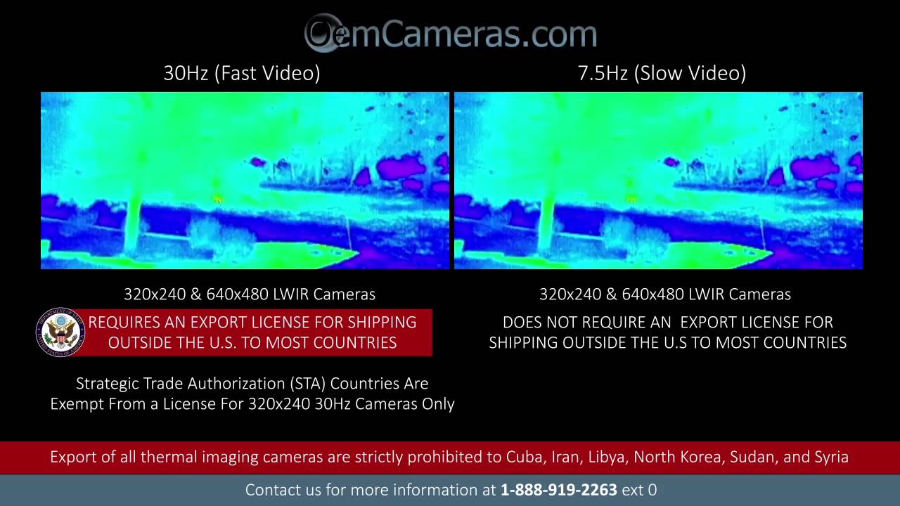 FLIR Tau 2 - 7.5Hz & 30Hz Frame Rate Comparison Video with all Color ...