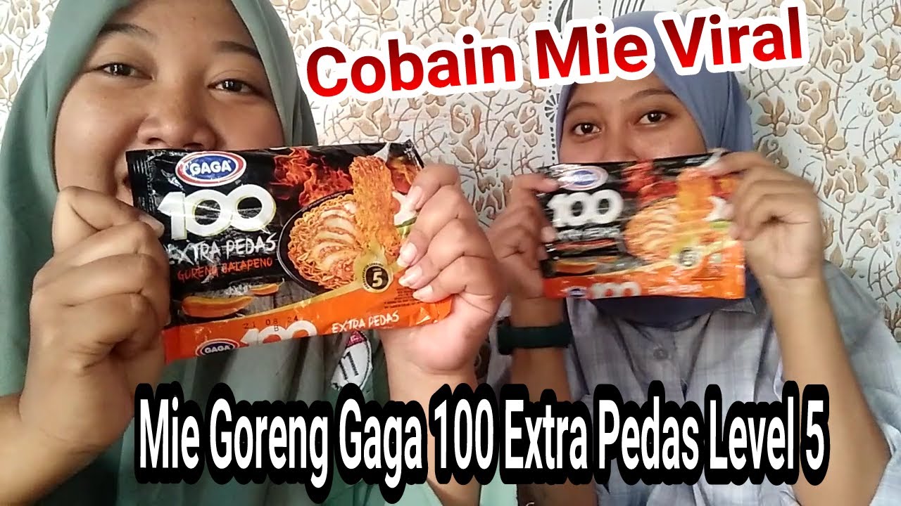 Cobain Mie Viral, Mie Goreng GaGa 100 Extra Pedas Yang Level 5 - YouTube
