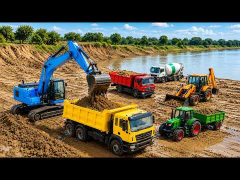 Jcb tractor video | Tata Dumper Truck 2518 Loading Mud Tractor JCB Loader | tractor gadi