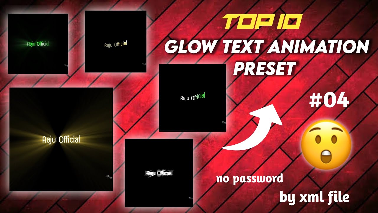 Alight Motion Text Effect Preset Link | Glow Text Animation Preset | Text Animation Preset | #04 ...