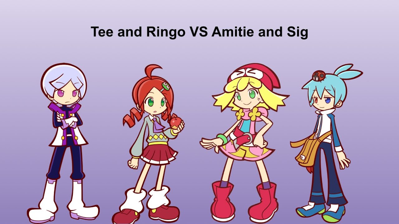 Puyo Puyo Tetris: Tee and Ringo VS Amitie and Sig Requested by ...