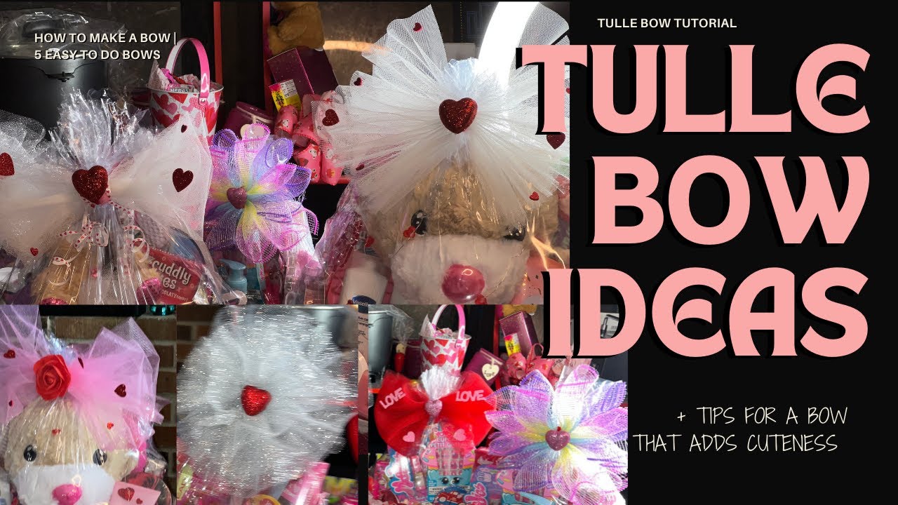 How to make Bows out of Tulle | Bow Tutorial | Cute & Easy under 5 minute bows | #bowtutorial, # ...