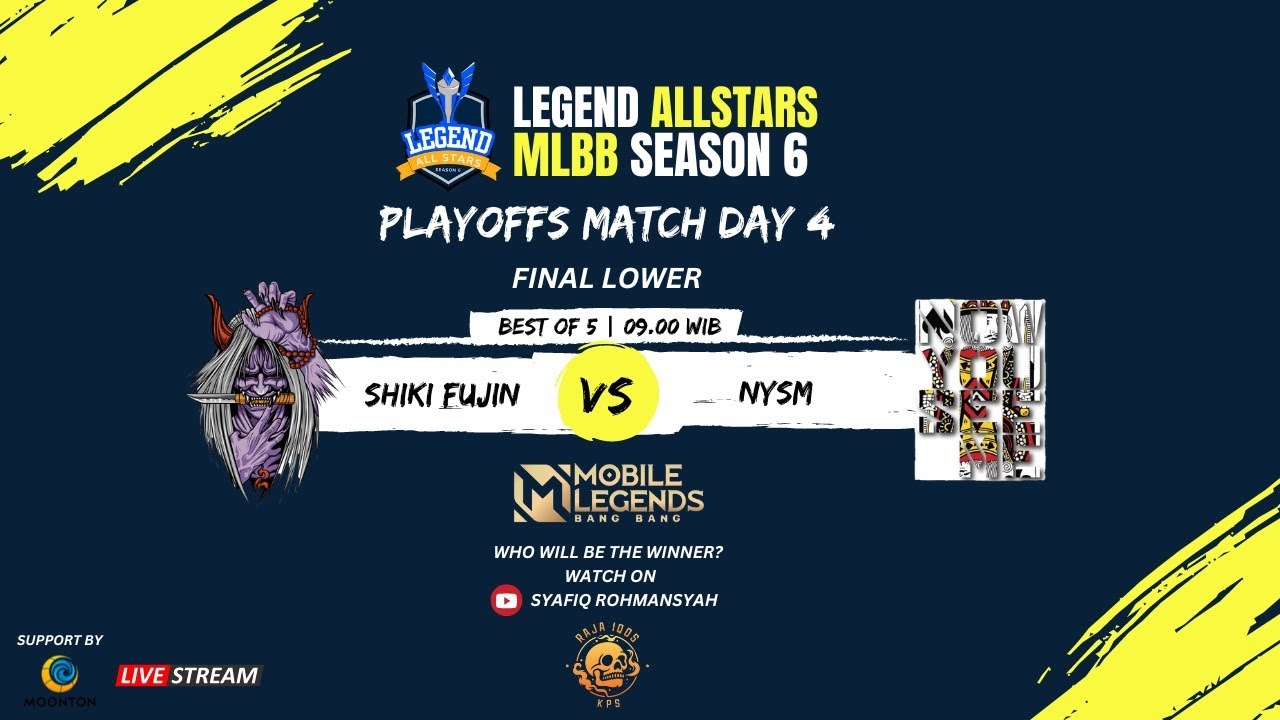 PLAY OFF DAY 4 LEGEND ALL STARS TOURNAMENT MLBB SEASON 6 - YouTube