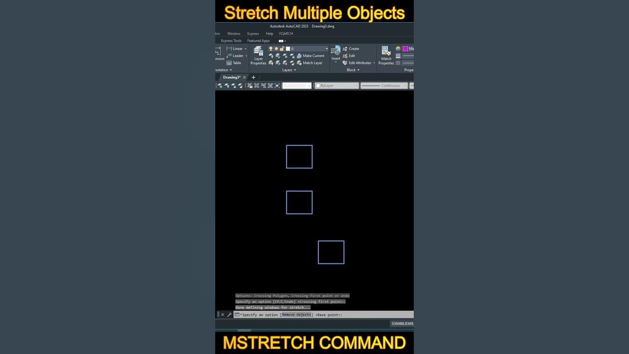How To Stretch Multiple Objects in AutoCAD - YouTube