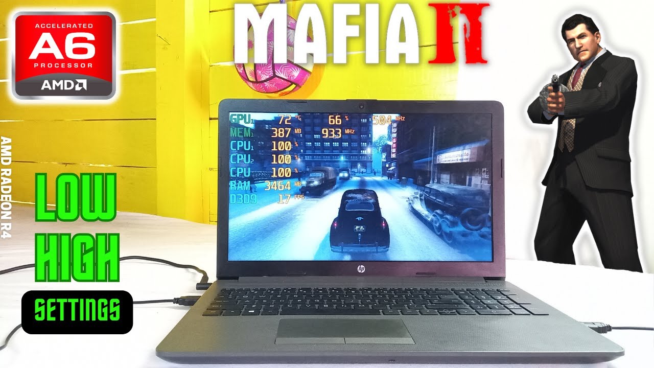 Mafia 2 (AMD A6, Radeon R4 Graphics) Low End Laptop (512MB) - YouTube