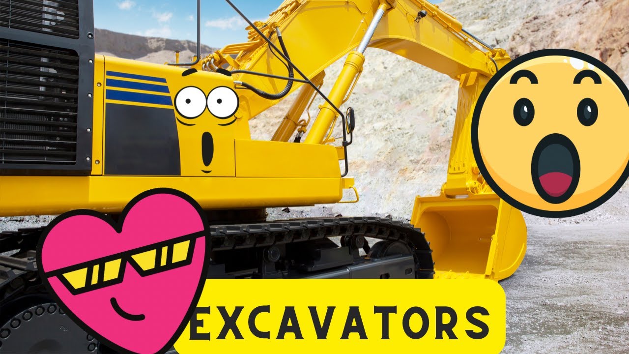 COOL Excavator videos for kids - Excavators at work - YouTube