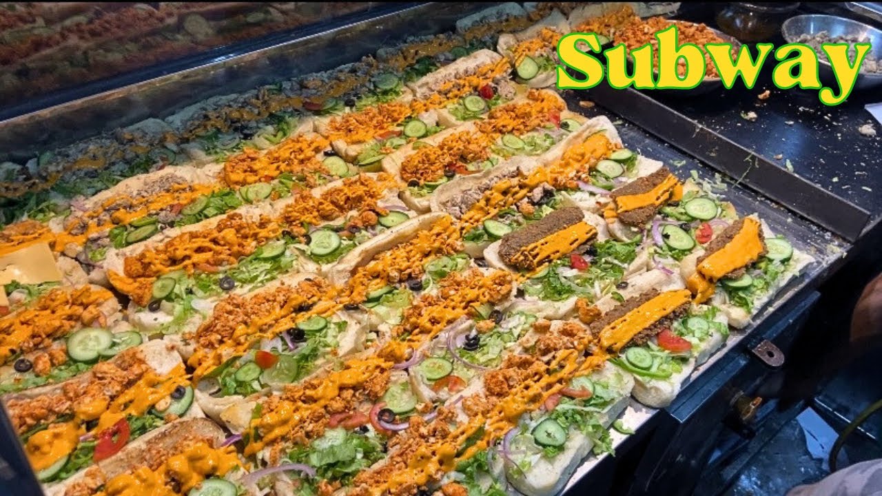 DESI SUBWAY MAKING | Roadside Cooking Hardworking Man | 6 Inch Subway ...
