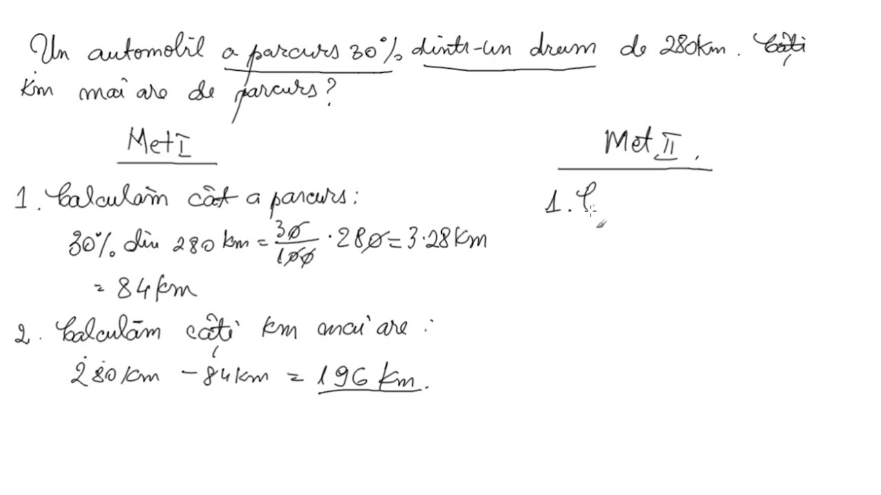 Problema cu procente 1 - YouTube