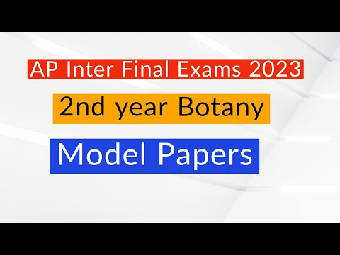 Botany Model paper 2023 ||Ap Inter 2nd year Botany model paper 2023 ...