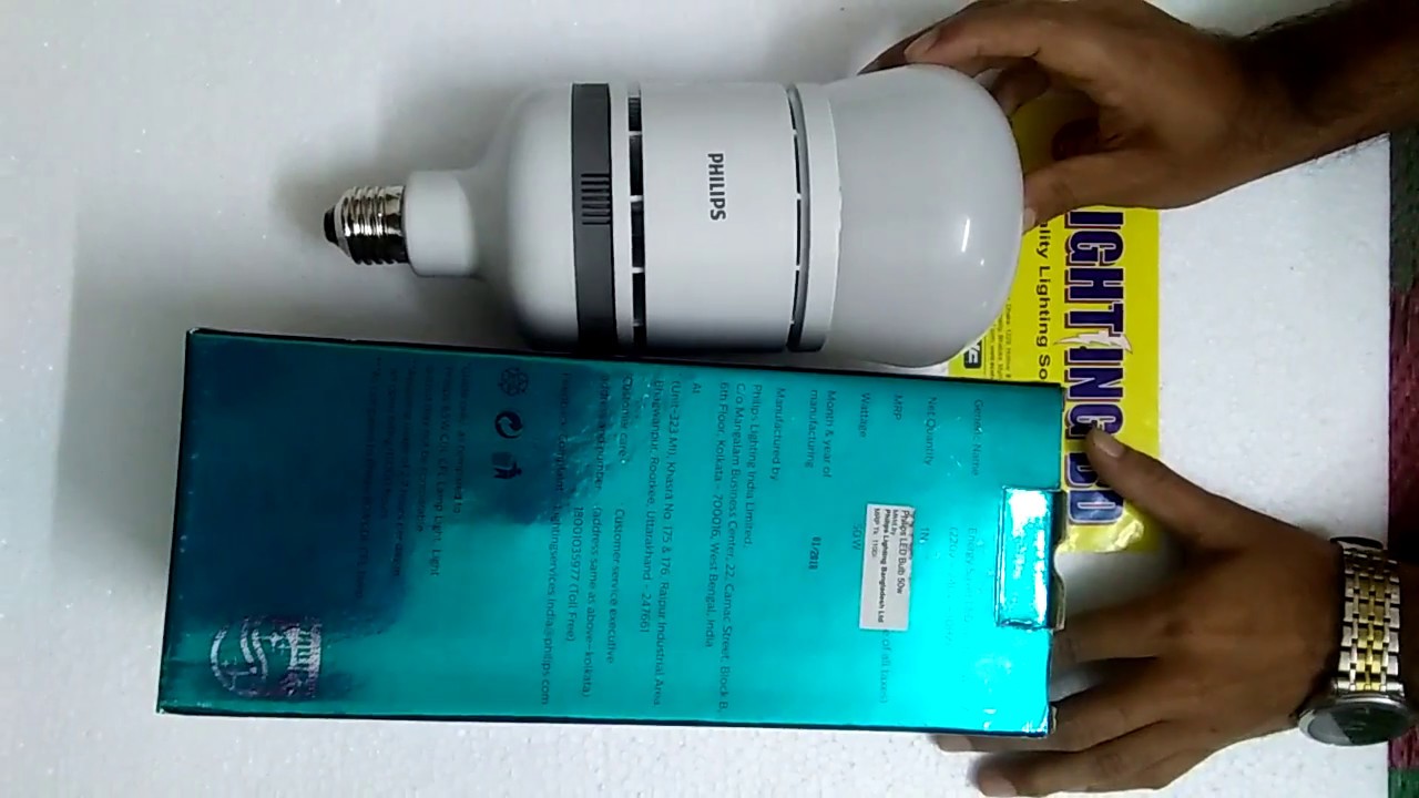 PHILIPS LED High Power Light Bulb, 50W - YouTube