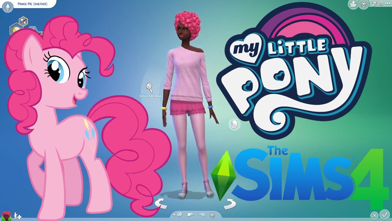 The Sims 4 Making Pinkie Pie From MLPFIM - SquishyMain - YouTube