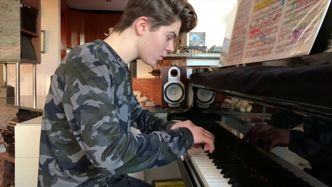 Michael Andreas practicing Mozart: Piano Sonata No. 8 KV 310: I Allegro ...
