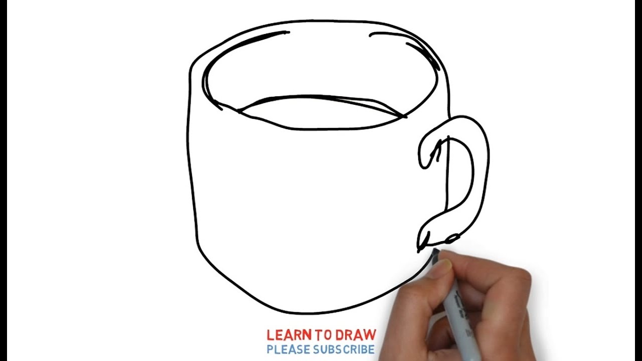 Easy Step For Kids How To Draw a Cup - YouTube