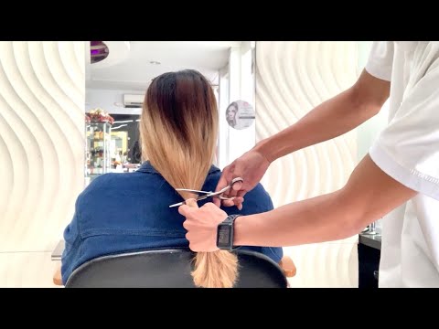 Medium haircut | Long Bob haircut | hair transformation | Potong rambut medium
