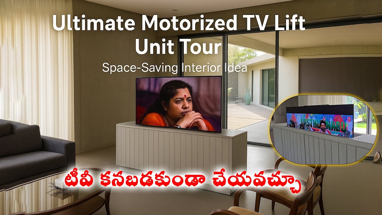 "Ultimate Motorized TV Lift Unit Tour | Space-Saving Interior Idea ...