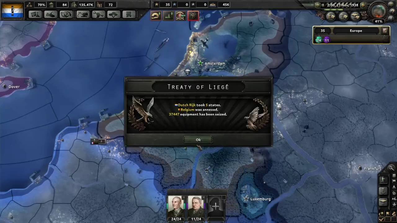 Heart of Iron 4 - United Netherlands Achievement - Timelapse ! - YouTube