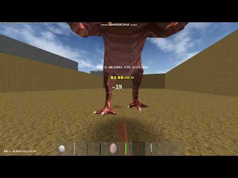 Survival Craft 2 Tyrannosaurus vs Copper Machete (Expand and Lost Island Mod 2.3)