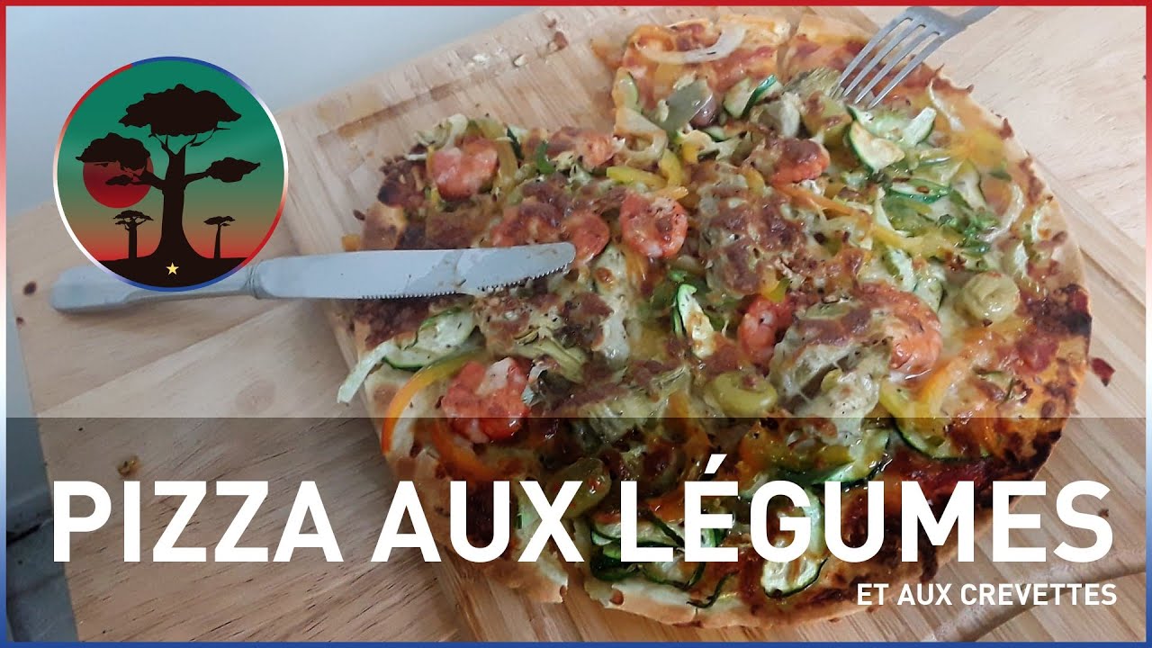 La recette exotique de la Pizza Maison aux légumes et crevettes ...