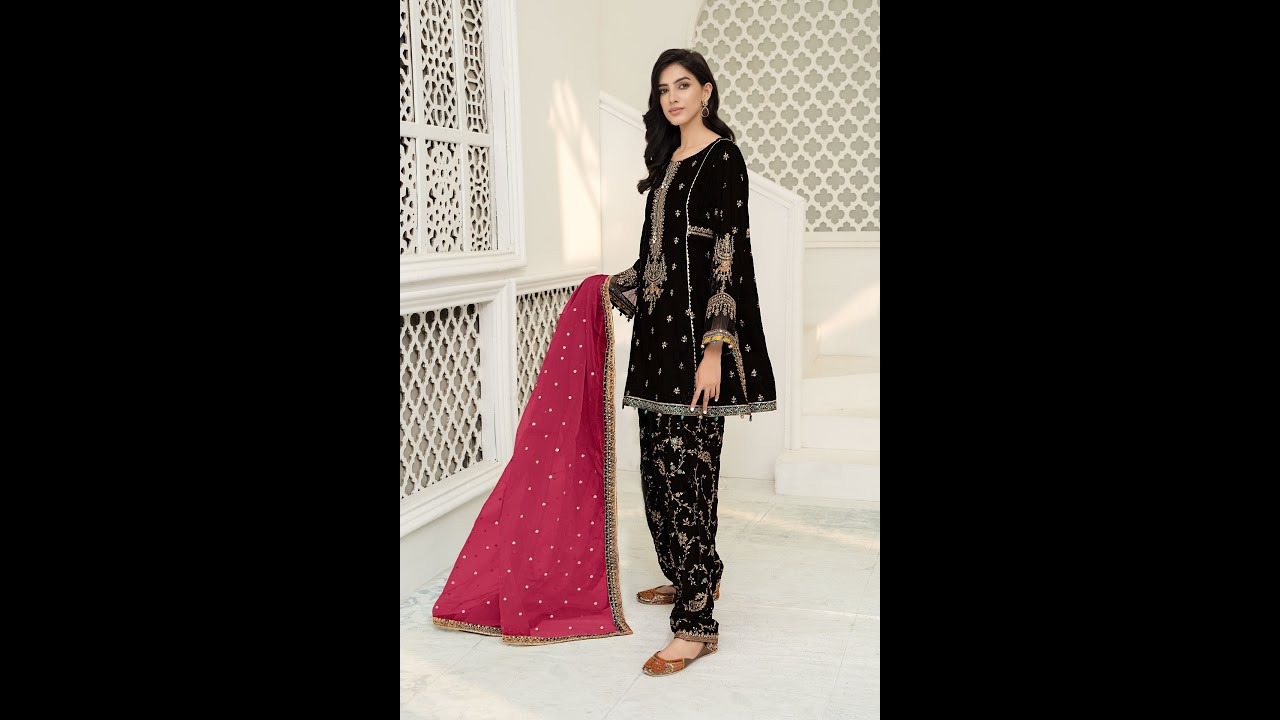 Maria.B Velvet Collection Fully Embroidered 3 Pieces Unstitched - YouTube