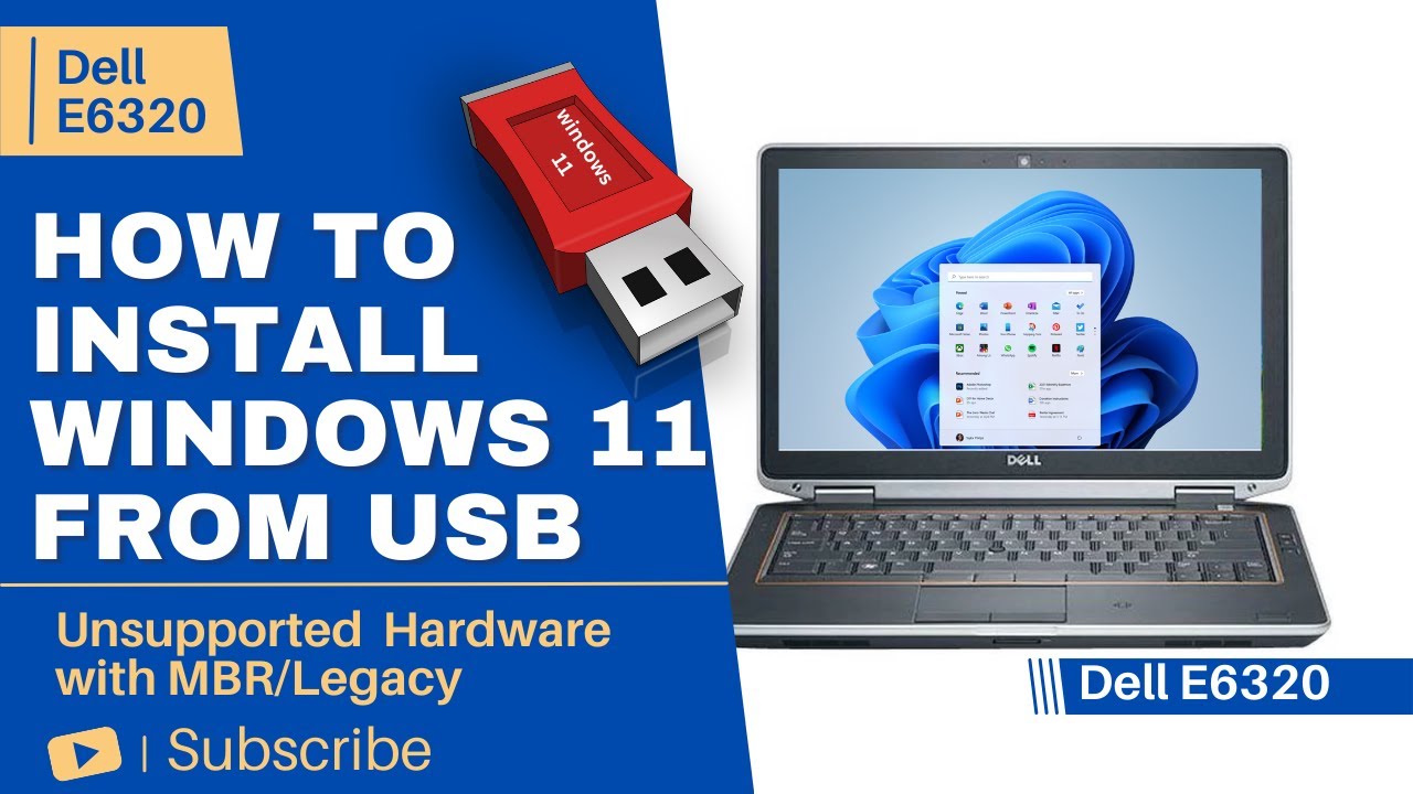 How to Install Windows 11 from USB | Dell E6320 Old Laptop ...