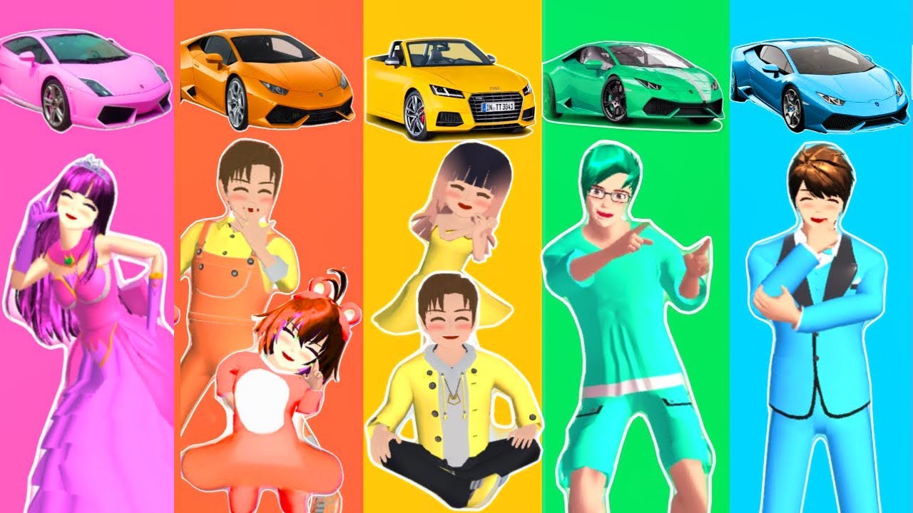 YUTA MIO CELINE LOMBA BALAP MOBIL WARNA PINK BIRU SAMPAI TERBANG ...