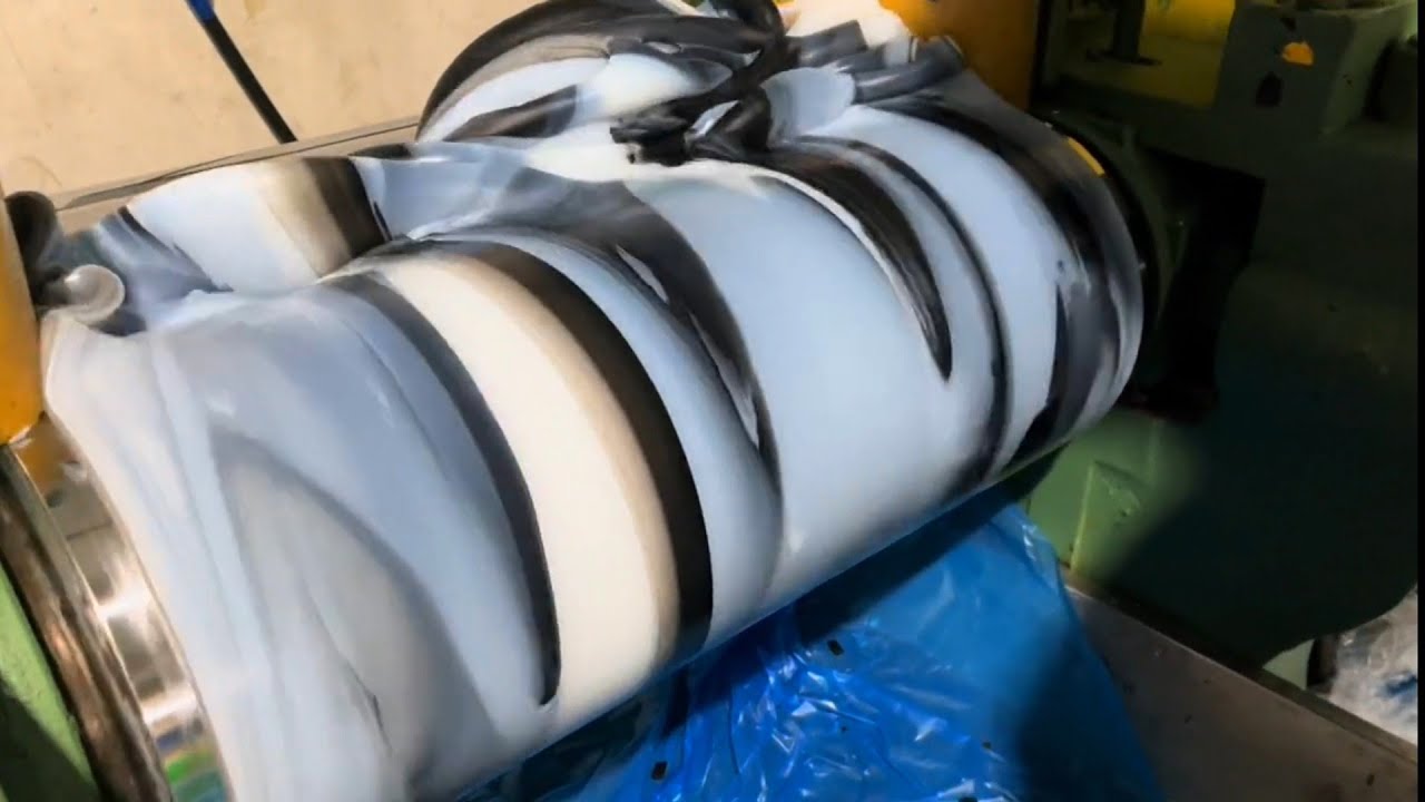 Silicone rubber color mixing process - YouTube