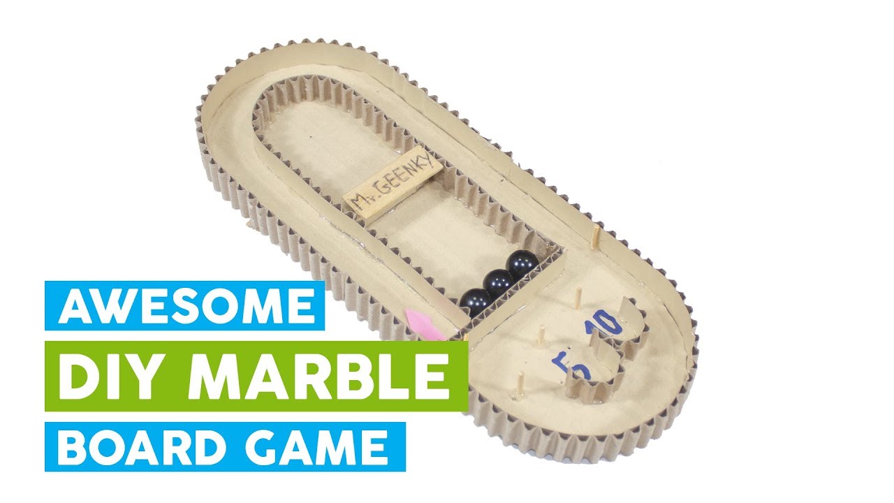 How to make Cardboard Games at Home Easy - Awesome DIY Marble Board Game - YouTube how-to-make-cardboard-games-at-home-easy-awesome-diy-marble-board-game-youtube