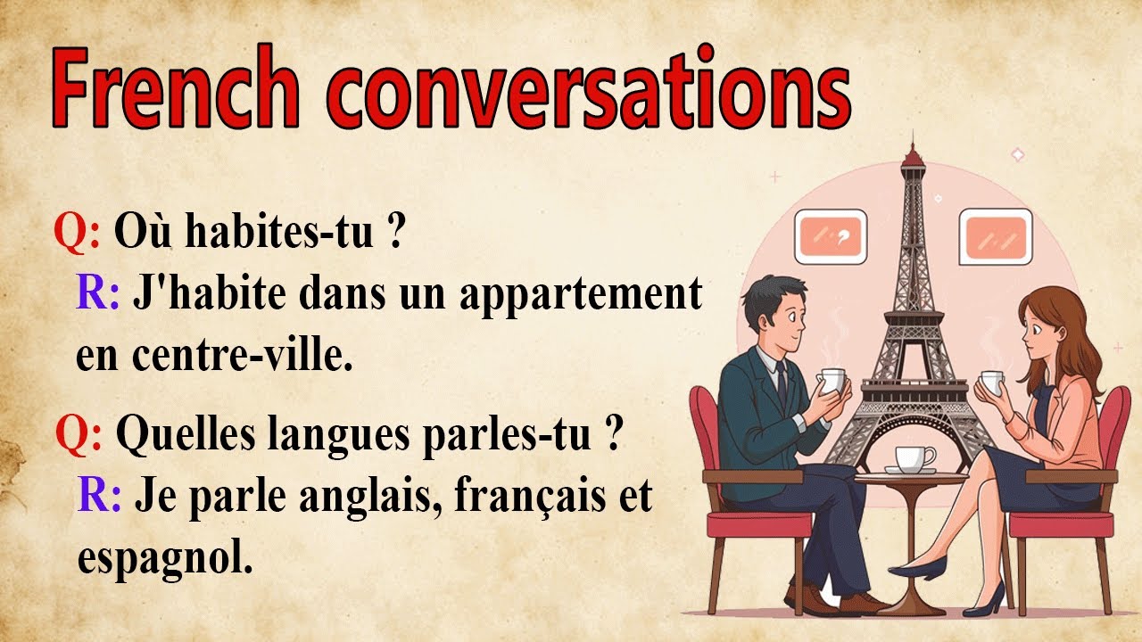 90 French Conversations for Beginners (A1-A2) | Learn and Practice - YouTube