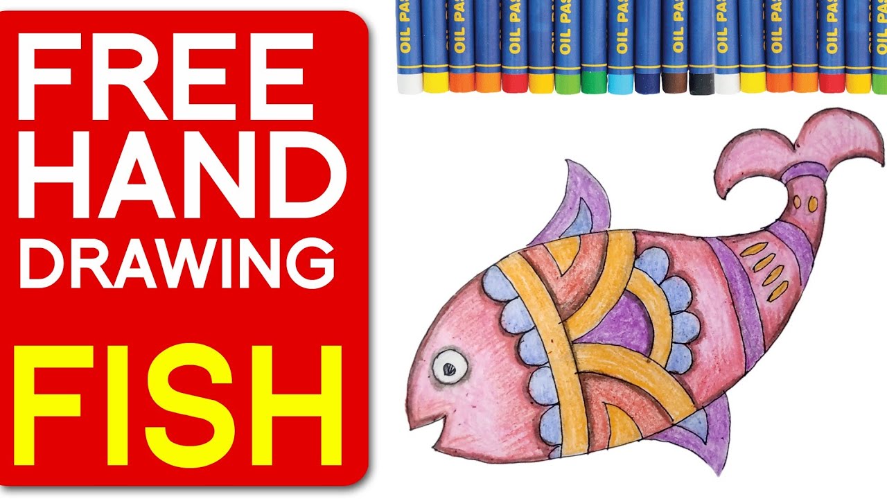 Free Hand Drawing Tutorial 1 | FISH Design | step by step | - YouTube