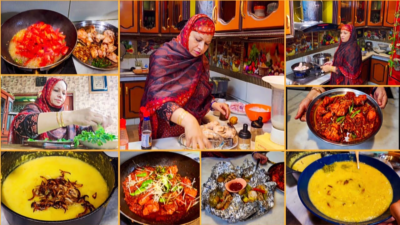 Ghar Ki Dawat:3 Swaddisht Dish: Balochi Karahi || Chicken Dalia ...