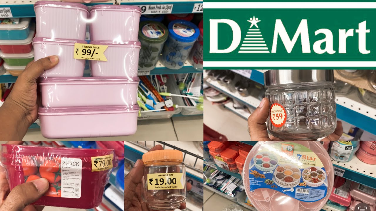DMART | D Mart Shopping | Useful Containers Starts ₹19rs| Tupperware ...